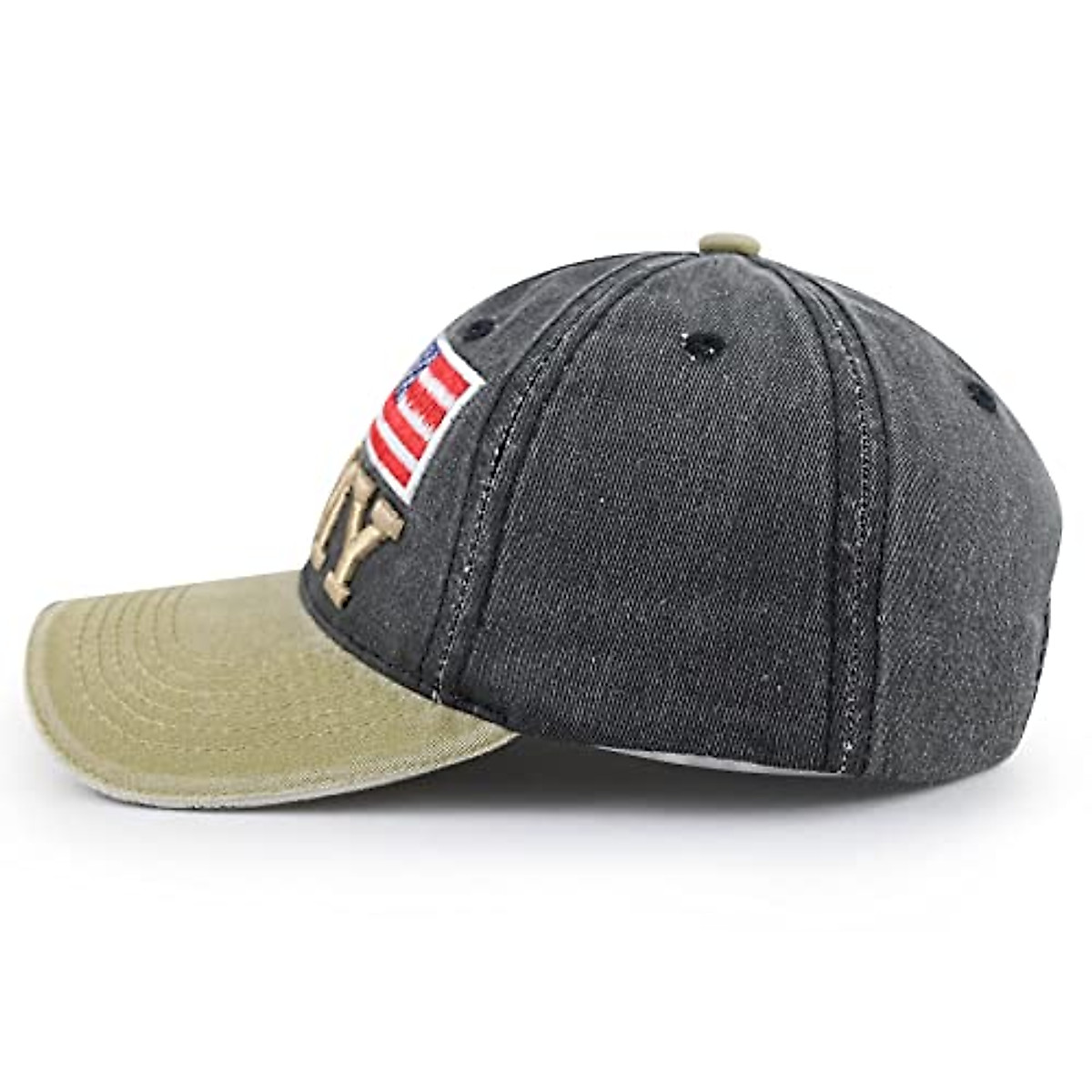 Army Hats for Men Women, USA American Flag Military Hats, Funny US Army Vietnam Veterans Baseball Cap, Adjustable Cotton Embroidered America Patriots Hat, Retirement Military Gifts for Dad Mom