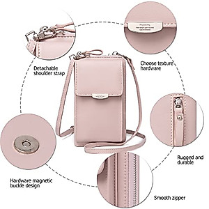 myfriday Small Wallet for Women PU Leather Phone Checkbook Organizer Zipper Coin Purse