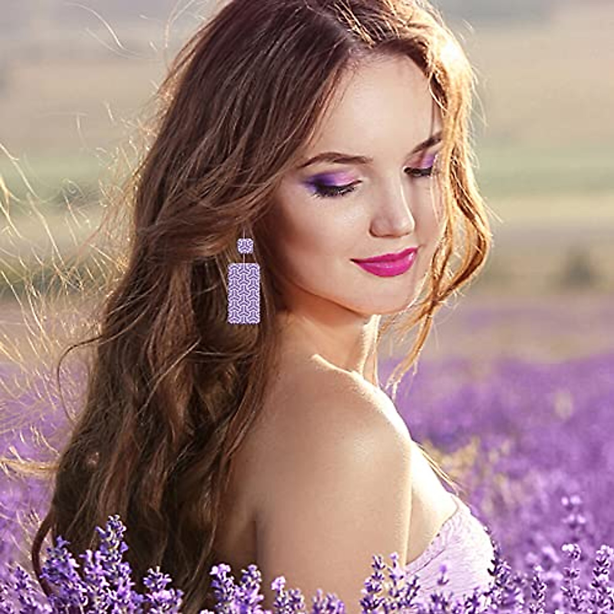 Mersuii 4 Pcs Polymer Clay Silk Screen, Silk Screen Stencils for Polymer Clay, Reusable Silkscreen Print for Printing on Clay & Other Jewelry Clay Earrings Decoration