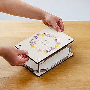Talking Tables Wooden Flower Press Kit for Art and Crafts Supplies or Card Decorations | Preserve a Special Memory | Creative Gifts for Her, Kids, Adults,Purple