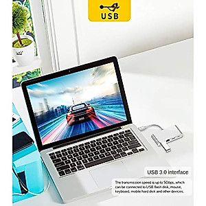 WJCCY Type-C to HDMI-Compatible Four in One Converter Network Card Hub Docking Station HDMI-Compatible/USB Splitter 3.0 Hub