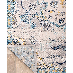 Rugshop Bohemian Distressed Design Area Rug 7'10" x 10' Blue