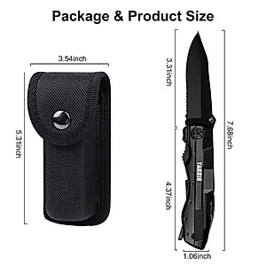 Multitool Pocket Knife with Switch Blades, Can Opener, Wire Cutter, Plier Screwdrivers, Fishing Knife for Camping Hunting, Chrismas/Birthday Gifts for Men/Dad/Kids