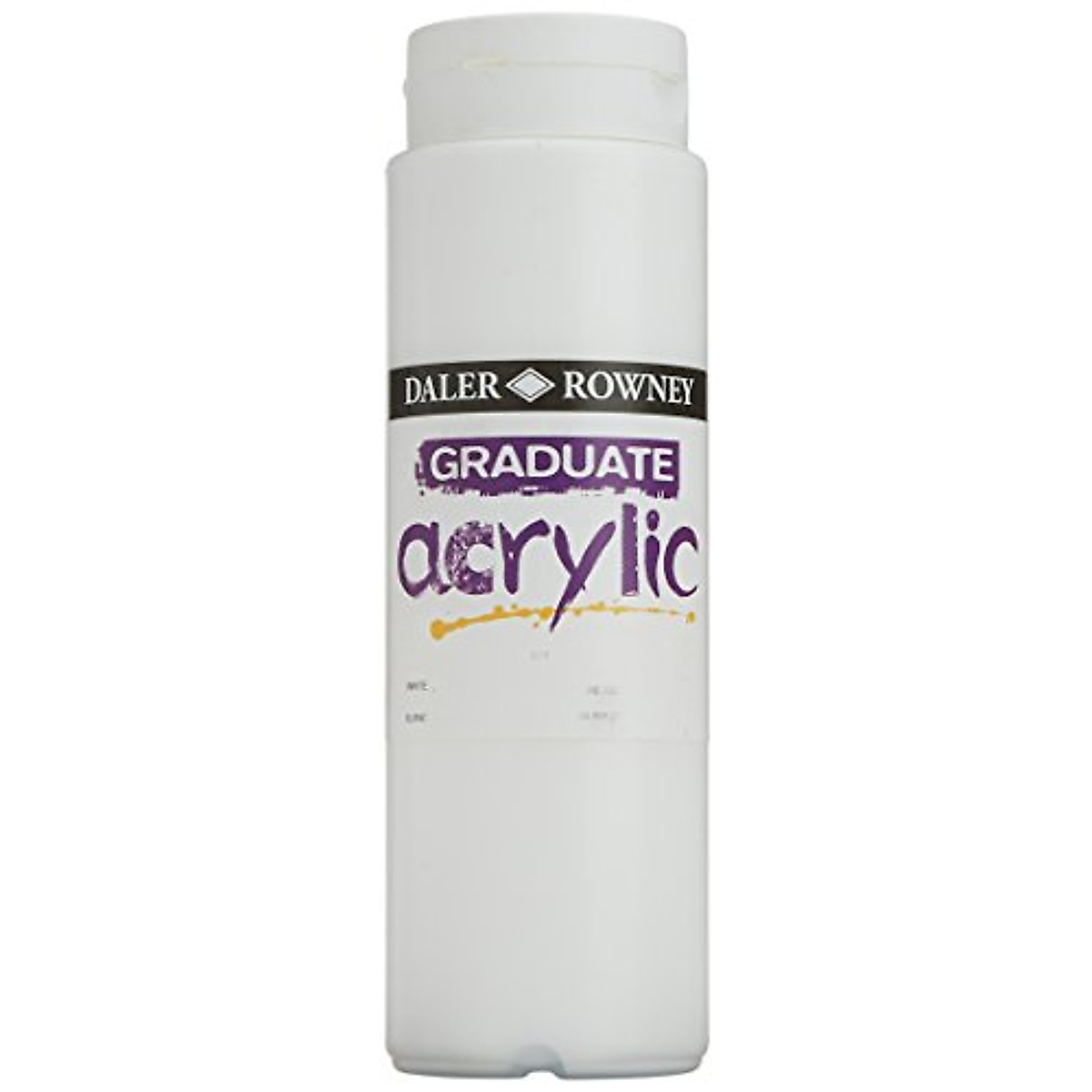 Daler-Rowney Graduate Acrylic Paint, White, 500ml - Acrylic Painting Supplies for Artists and Students - Acrylic Paints for Panels, Canvas, Paper and More - Art Paints for Any Skill Set