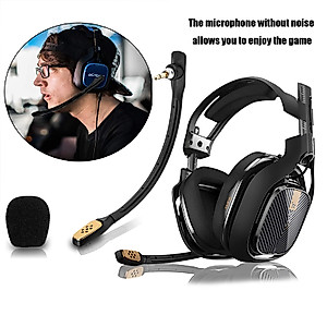 A40 Microphone Replacement for Logitech ASTRO A40/A40 TR Gaming Headset Microphone for PS5,PS4,Xbox One,Xbox Series X/S,PC,Mac,Phone,Detachable 3.5mm Noise Cancelling Headset Microphone Accessory