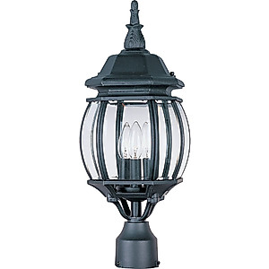 Crown Hill-Three Light Outdoor Post Mount in Early American Style-8 Inches Wide by 21 inches high