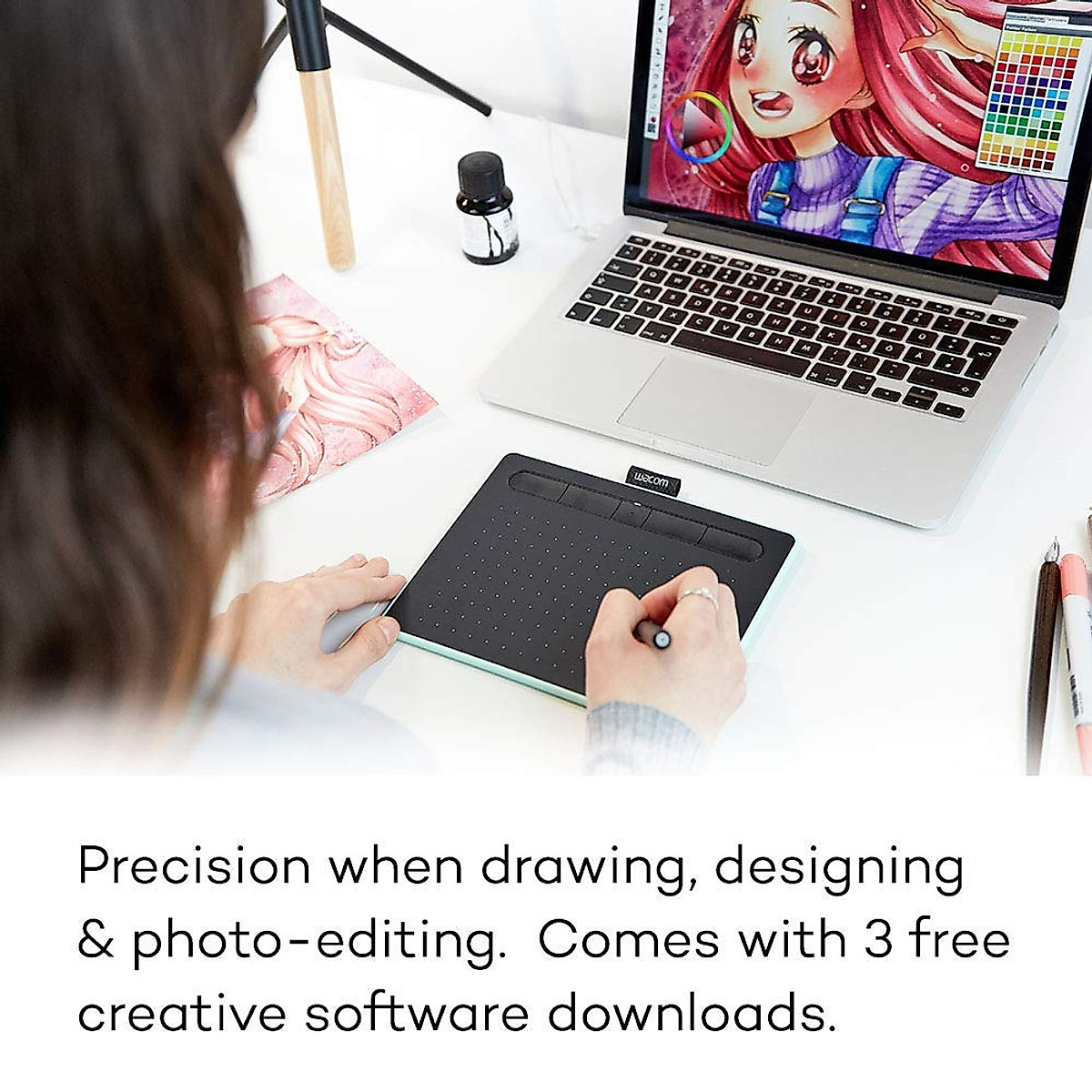 Wacom Intuos Creative Pen Tablet - Small, Black (Renewed)