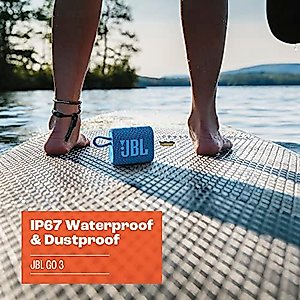 JBL Go 3 Eco: Portable Speaker with Bluetooth, Built-in Battery, Waterproof and Dustproof Feature - Green