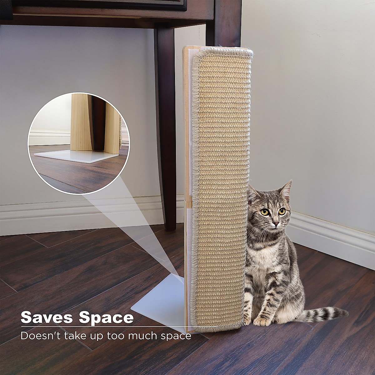 Jugglenaut Couch Corner Scratching Post w/Replaceable Scratch Pad - Stylish Indoor Cat Scratcher - Cat Scratching Board Furniture Protector- Scratch Post for Feline Fun & Satisfaction