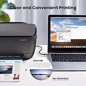 UGREEN USB B to USB C Printer Cable 3 FT, Nylon Braided USB C to USB B Printer Cable for MacBook Pro/Air, USB C MIDI Cable Compatible with Yamaha Piano MIDI Keyboard, DAC, DJ Controller for iPad Pro