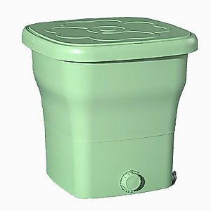 Portable Mini Washer, 25L Collapsible Washer with Drain Basket and Drain Compact Outdoor Washing Machine