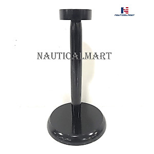 NauticalMart Medieval Armor Helmet DIsplay Stand Viking Norman Armor Spartan wooden display stand Stand in Black