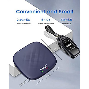 Carlinkit CarPlay Ai Box Android 12.0, 8+128G Adapter with Netflix, YouTube, Hulu,Disney+，Ai Box CarPlay Dongle Magic Box Carplay to Stream Media to Car & TV, Wireless CarPlay & Android Auto