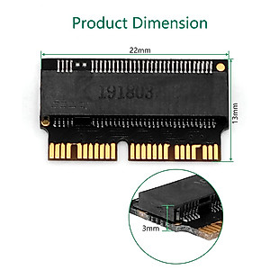 Viupolsor M.2 NVME SSD Convert Adapter Retina 2013-2017 NVME/AHCI SSD Kit for A1465 A1466 A1398 A1502