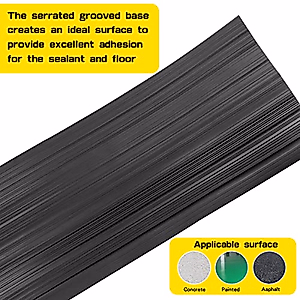 Universal Garage Door Bottom Threshold Seal Rubber Strip with Adhesives, DIY Weatherproof Weather Stripping Replacement (10FT, Black)