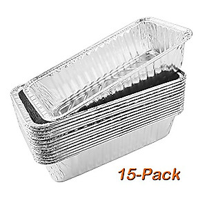BBQ Future Grease Liners Replacemen for Traeger, 15 Pack Aluminum BBQ Grill Grease Tray Foil Pan Accessories Grease Cup Liner Compatible Traeger Timberline Pellet Grills BAC404