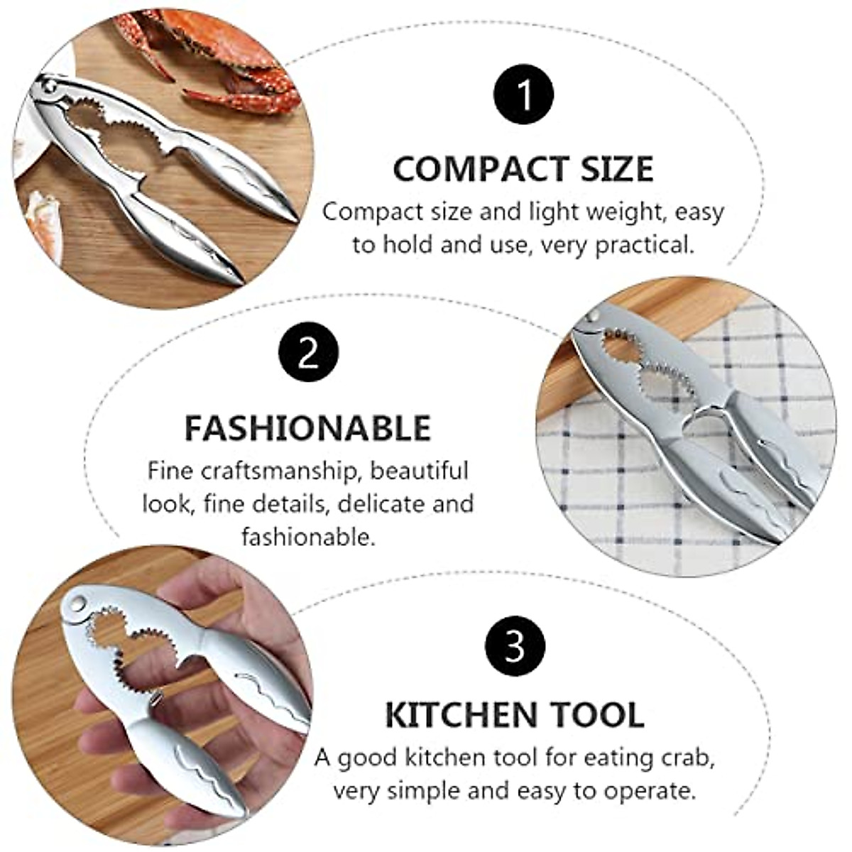 BESTonZON Pecan Cookies Nutcracker Tool of 2 Crab Leg Crackers metal walnut opener chestnut opener nut funnel Tools Lobster Crackers Pecan Cookies Nutcracker Tool