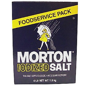 Morton Iodized Salt 4lb. box. A1