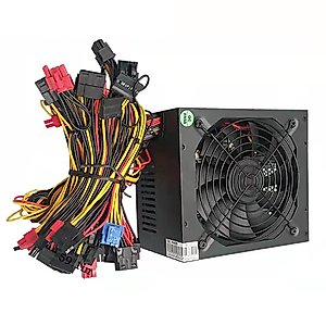rovjk Mining Power Supply 1800W Support 8 GPU Cards for PSU (110V-220V), Suitable BTC ETH ETC ZEC ZCASH DGB XMR Miners (with Cord Supply)