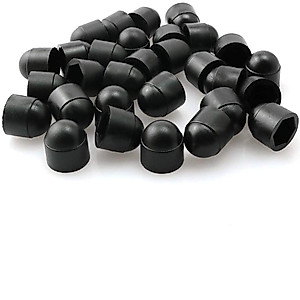 PSCCO 30Pcs Black Hexagon Socket Nut Protection Cap M6-10