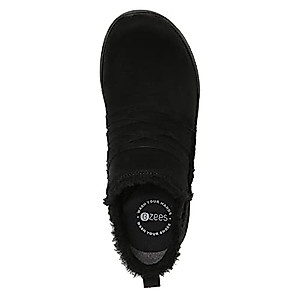 BZees Womens Glide Slip-On Ankle Boot Black 8.5 W
