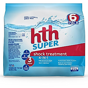 HTH 52008 Super Shock Treatment Swimming Pool Cleaner, Pack of 6