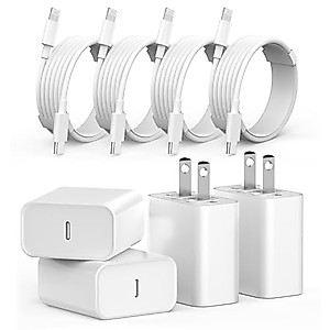 3 Pack iPhone 15 14 Charger Fast Charging, [Apple MFi Certified] PD 20W USB C Wall Charger Block with 6FT Type C to Lightning Fast Charging Data Sync Cable for iPhone 15 14 13 12 11 XS XR X 8 iPad