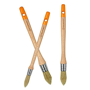 ROLLINGDOG Trim Paint Brush-3PC Trim Brush Set,Small Paint Brush, Edge Painting Tool for Windows, Walls,Doors(15mm,18mm,21mm)