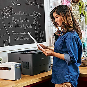 Brother Monochrome Laser Printer, HL-L5200DW, Wireless Networking, Mobile Printing, Duplex Printing, Amazon Dash Replenishment Ready