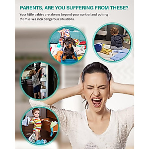 DUOSI 20 Pack Cabinet Locks for Babies, 10 Transparent Cabinet Locks + 10 White Child Safety Locks, No Screws and Magnets Fridge Refrigerators Locks Baby Proofing Lock for Kitchen Cabinets and Drawers