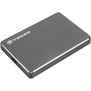 Transcend 2TB SJ25C3N, Portable External Hard Drive, sleek aluminum casing, Type A, Iron gray - TS2TSJ25C3N