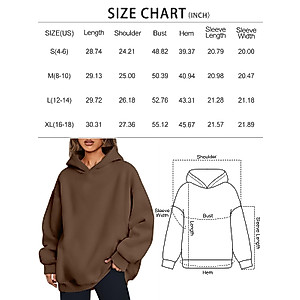 Trendy Queen Womens Oversized Hoodies Fleece Hooded Sweatshirts Comfy Casual Pullover Fall Winter Outfits Long Sleeve Tops Grey M