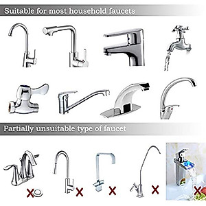 Faucet Water Filter, Hima Tap Water Purifier 8 Layer Purification Ceramics Remove Heavy Metals, Fluoride, Suitable for Most Taps, Home Kitchen Healthy Drinking Water Filter