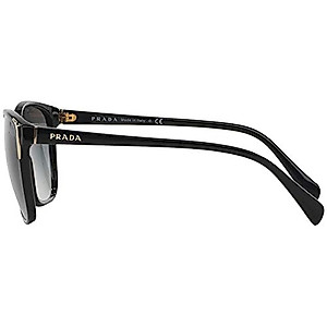 Prada PR01OS Sunglasses-Gray Gradient lens Black (1AB3M1)-55mm