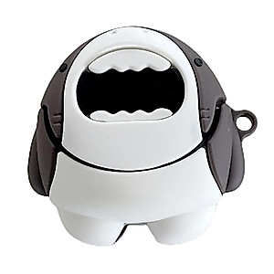 Earphone Case for Oppo ENCO Air3,Cute Cartoon Silicone Wireless Bluetooth Headphone Protector Cover for Oppo enco air 3 with Keychain (Shark)