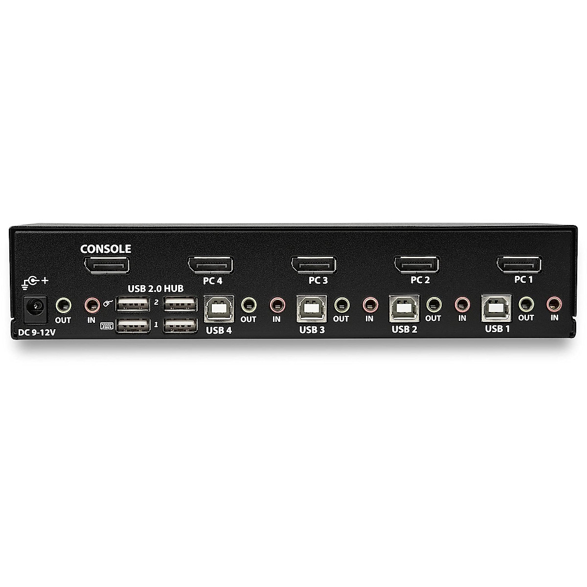 StarTech.com 4 Port DisplayPort KVM Switch - 4K 60Hz - Single Display - Dual Port UHD DP 1.2 USB KVM Switch with Integrated USB 2.0 Hub & Audio - Dell, HP, Apple, Lenovo - TAA Compliant (SV431DPUA2)