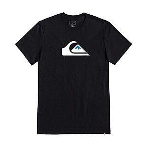Quiksilver mens Comp Logo Mt0 Tee Shirt, Black, Medium US