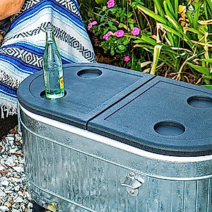 80 Quart Portable Cooler in Galvanized Steel