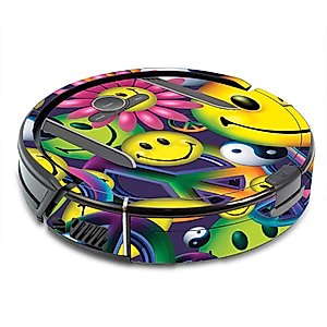 MightySkins Skin Compatible with Shark Ion Robot R85 Vacuum - Peace Smile | Protective, Durable, and Unique Vinyl Decal wrap Cover | Easy to Apply, Remove, and Change Styles | Made in The USA