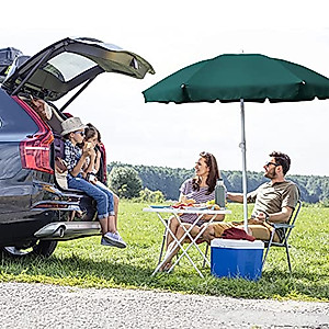 AMMSUN 6FT Portable Picnic Outdoor Canopy Sunshade Beach Umbrella with Tilt Function, Small Patio Umbrella - Portable Outdoor Sun Umbrella With UV50+ Protection,Beach Chair Umbrella 6' Green