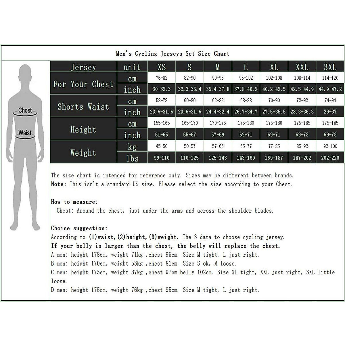 Cycling Jersey Sets Men Bike Top Mountain Bicycle Jersey Shorts Suit Cycle Shirt Road MTB Bicycle Outdoor Sports Clothing Summer Green Black XXL