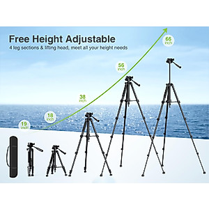 Elitehood 68" Heavy Duty iPad Tripod, Ultra-Stable Camera Tripod for iPad Pro 12.9, iPad Tripod Stand Mount for Video Recording/Photography, Compatible with 4.7-13inch Tablet/iPad Pro/Webcam/DSLR