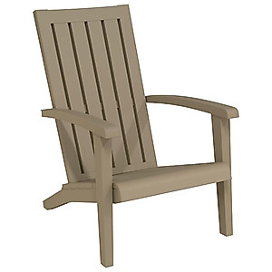 Tidyard Patio Adirondack Chair Light Brown Polypropylene Outdoor Fire Pit Chair Wooden Garden Armchair for Porch Pool Lawn Deck Backyard Balcony Outdoor