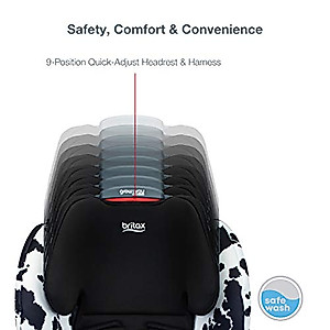 Britax Grow with You ClickTight Harness to Booster Car Seat, Cowmooflage 2.0 SafeWash