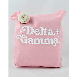 Sorority Shop Delta Gamma Retro Pom Pom Tote Bag
