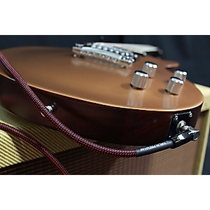 KIRLIN Cable IWB-202BFGL-10/BR 10-Feet Premium Plus Instrument Cable, Black/Red Woven Jacket