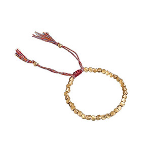 Tibetan copper beads bracelet for men and women, buddhist good luck bracelet