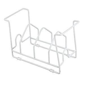 RUNROTOO Drain Rack Pan Lid Rack Plate Cup Drying Tray Pan Lids Holder Metal Stand Metal Utensil Holder Pot Lid Holder Dishes Storage Holder Dish Rack for Kitchen Counter Draining Rack Sink