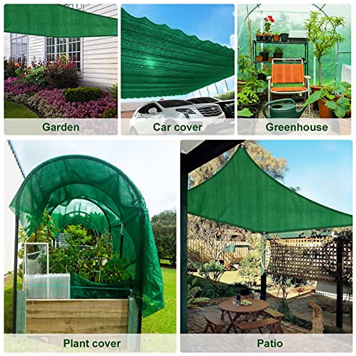 BeGrit 70% 9x20ft Shade Cloth with Grommets Garden Sun Mesh Sunblock UV Resistant Net for Garden Cover Flowers,Patio Plants,Chicken Coop,Greenhouse(Green)