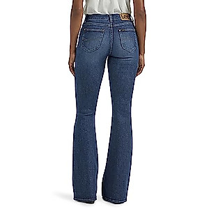 Lee Women's Legendary Mid Rise Flare Jean, Inner Strength, 18
